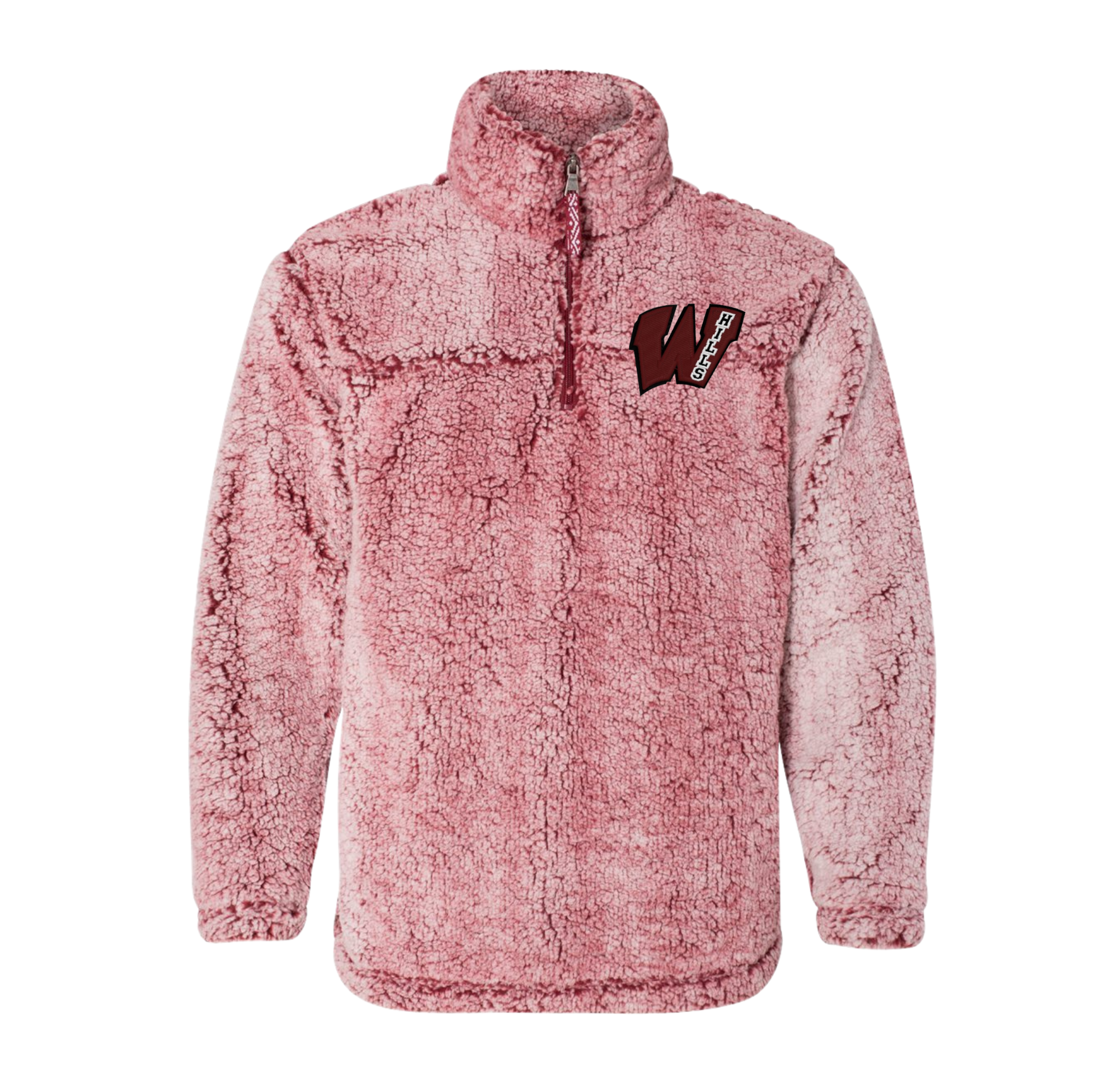 Wayne Hills Sherpa Fleece Quarter-Zip Pullover – Embroidered Left-Ches ...